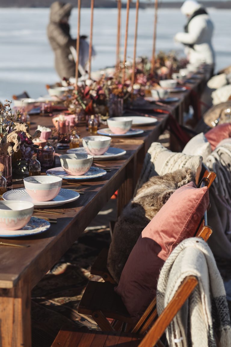 Ice Dinner and a Frozen Lake Elopement
