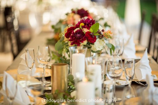 Romantic and Soft Country Club Wedding Allium Floral Design