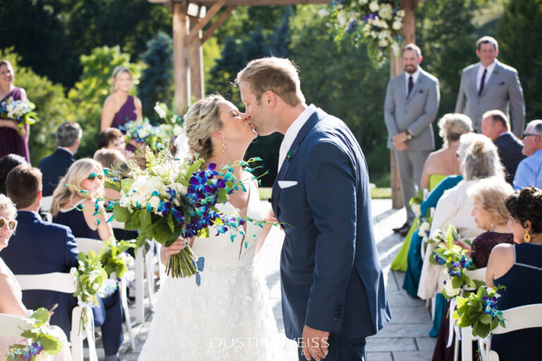 Extravagantly Beautiful Peacock Feathers and Blue Dendrob Orchid Wedding